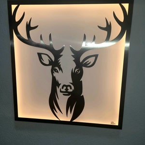 Deer Laser Cut Dxf Glowforge Svg Xtool D1 File Wall Art Decor Pattern ...