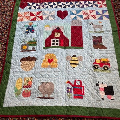 Old Red Barn Farm Country Quilt Block PDF Pattern Includes Instructions ...