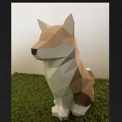 Shiba Inu Paper Model ,papercraft , DIY , Low Poly , PDF Papercraft ...
