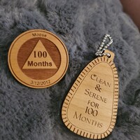 Personalized Month Anniversary Chip, AA Recovery Medallions, Birthday ...