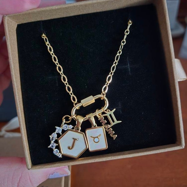 Custom Gold Colin Chain Charm Necklace - Etsy