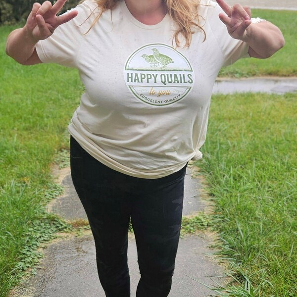 Happy Quails Tshirt - Unisex - Quail Shirt for Men - Quail Shirt for ...