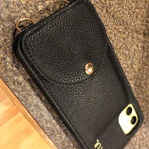 Custom Pebbled Leather Crossbody iPhone Purse Bag W/adjustable Strap ...