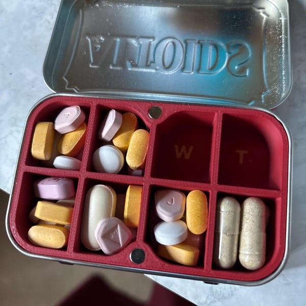 Day & Night Pill Organizer Insert for Altoids Tin – 3D Printed ...
