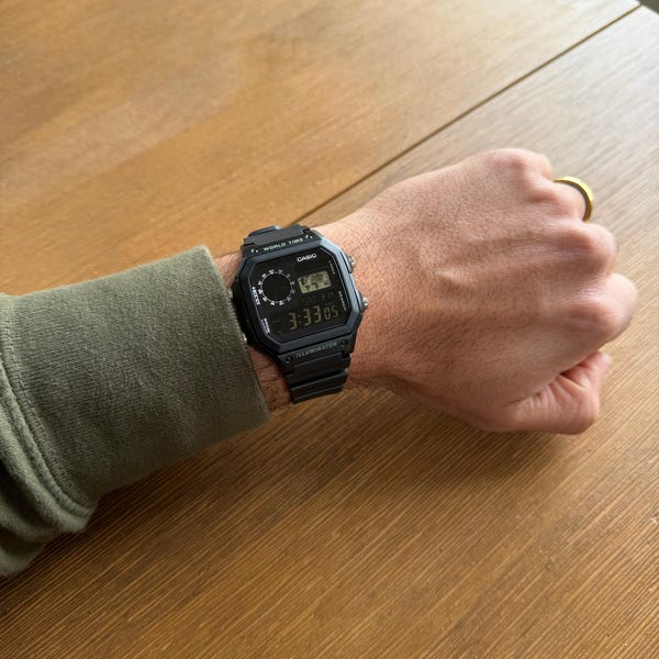 Mission Mods - Custom Casio AE1200 Hydro Blackout Digital Watch ...
