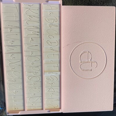 Script Font Set Letter Stamp Alphabet Stamp Signature Font Stamp Font ...