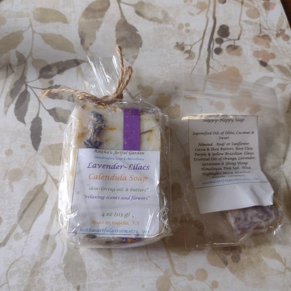 Lavender Lilac Calendula Soap, (types of Lavender Spikes May Vary). 4 ...