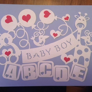 Boy Baby Paper Cut Svg / Dxf / Eps / Files and Pdf / Png - Etsy UK