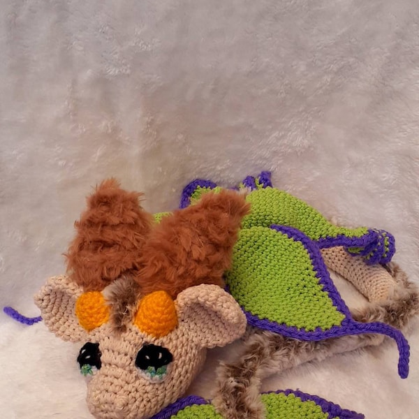 Luna the Moth Dragon Official Digital Crochet Pattern - Etsy