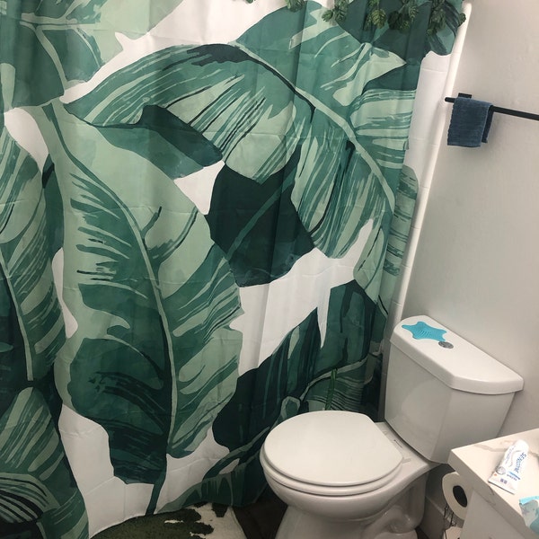 Black Handmade Macrame Boho Chic Midcentury Theme Shower Curtain Hook ...