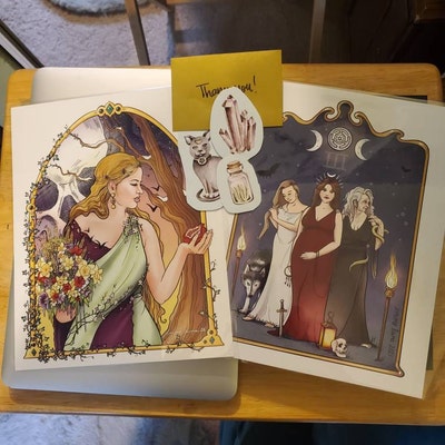 Hecate Triple Goddess Printable Coloring Page - Etsy