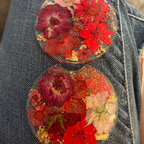 Pressed Flower Car Coasters, Set of 2, Floral Car Coasters, Car ...