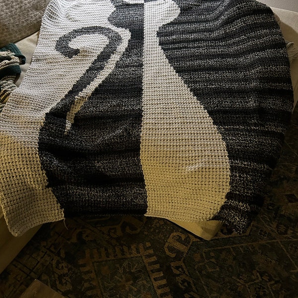 Cat's Meow Crochet Blanket Pattern: Halloween Cat Throw (PDF Pattern ...