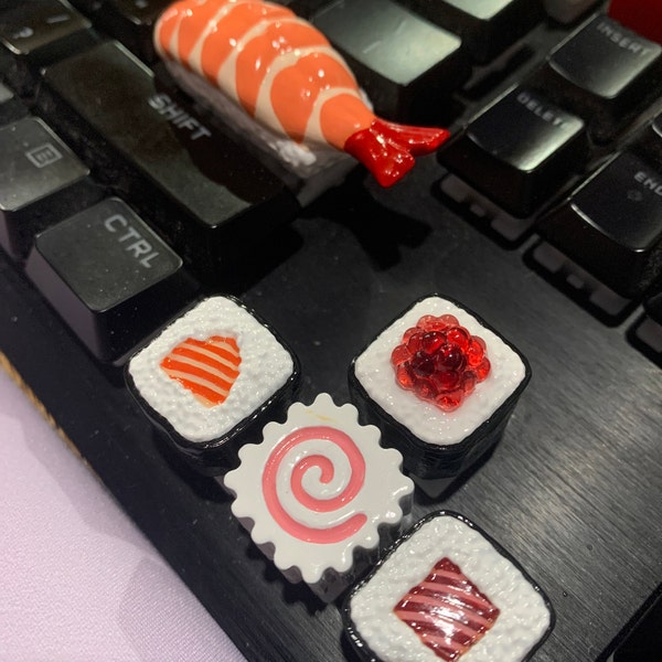 Sushi Roll Keycaps Handmade Resin Custom Artisan - Etsy
