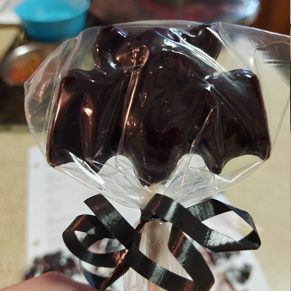 Halloween Black Vampire Bat Lollipops - Hard Candy Lollipops- 5 ...