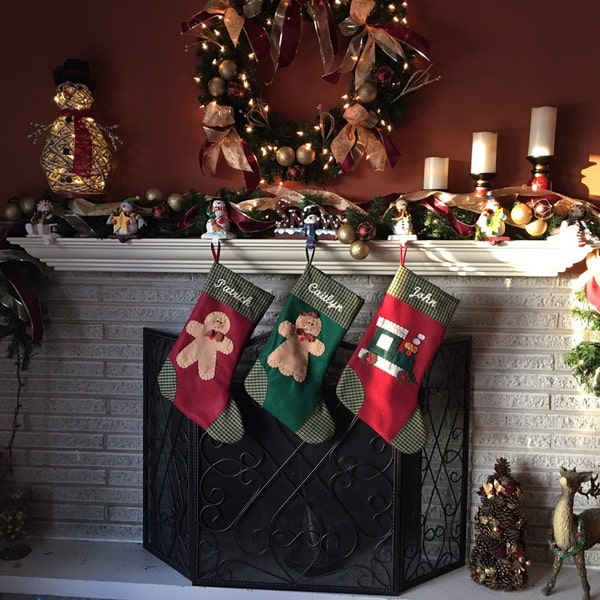 Gingerbread Man Stocking, Gingerbread Stocking, Stocking With ...