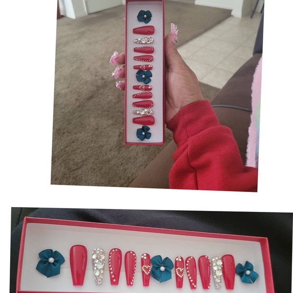 Original Allyson Creation/swarovski Crystals/dramatic Classic Red Press ...