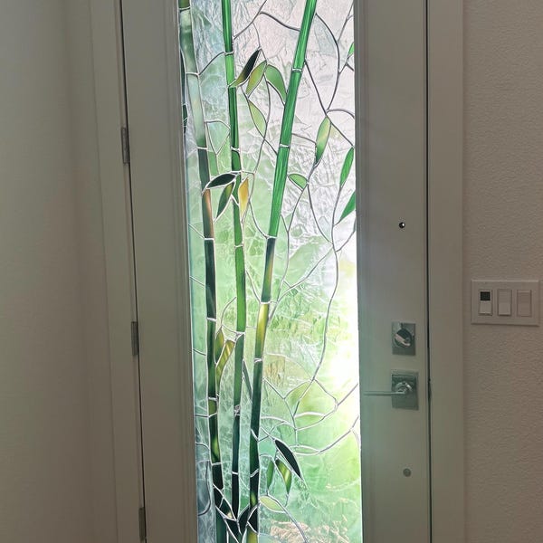 Stained Glass Premium Window Film, Custom Size, Frosted- Bamboo - Etsy
