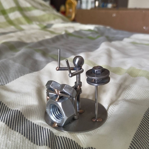 Nut and Bolt Motorcycle Sculpture, Scrap Metal Art, Handmade Scrap ...