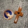 Handheld Wooden Cross Religious Gift for Stress Relief Christian Pocket ...