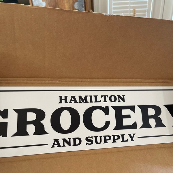Grocery & Supply Sign, Personalized Shop Owner Name Sign, Mercantile ...