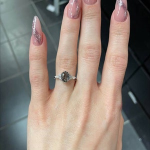 Blue Sapphire Engagement Ring Set Twist Band/ 3 Stone Ring Cluster Blue ...