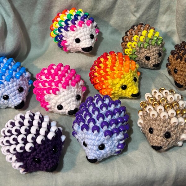 Beaded Fidget Hedgehog Crochet Pattern | Crochet Fidget Toy | Fidget ...