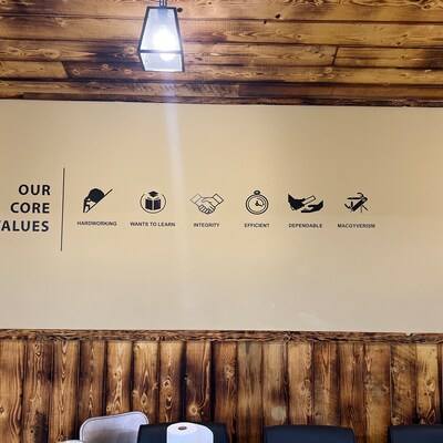 Customizable Core Values Decal / Business Values Custom Sign / Office ...