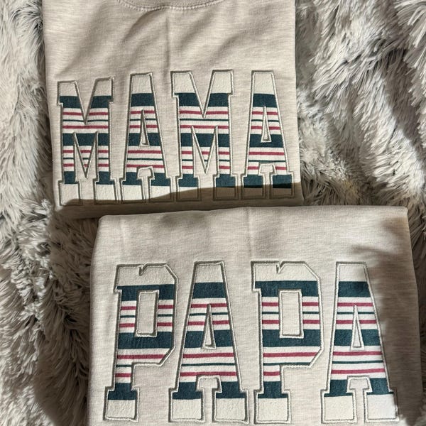 Chenille Yarn Script Font Applique Embroidery Seven Sizes 2, 3, 4, 5, 6 ...