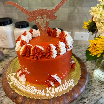 UT Longhorn Cake Topper - Etsy