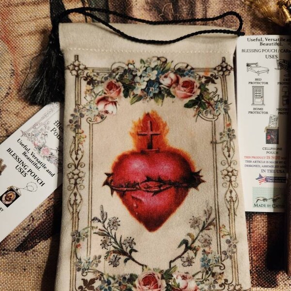 Medjugorje / Our Lady of Peace Blessing Pouches\ Carrier 2 Sided - Etsy