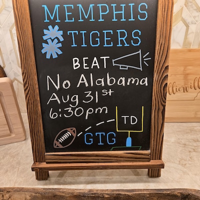 Custom Rustic Wood Framed Chalkboard 12x17 Tabletop Sign Back to School ...