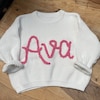 Personalised Childrens Name Jumper Oversized Personalised Jumper Hand ...