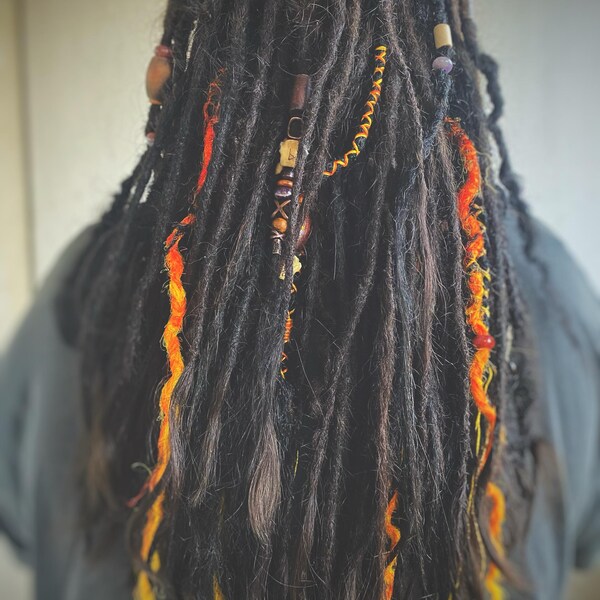 Set of 5 Beads Wooden Beads Dread Decorations Handmade Beads by ...