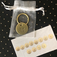 Thick Double Sided Brass Key Tag Labels Any Custom Text Super Quality ...