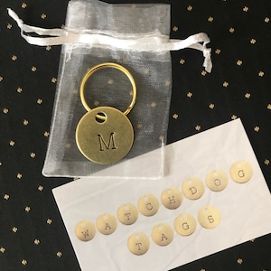Thick Double Sided Brass Key Tag Labels Any Custom Text Super Quality ...