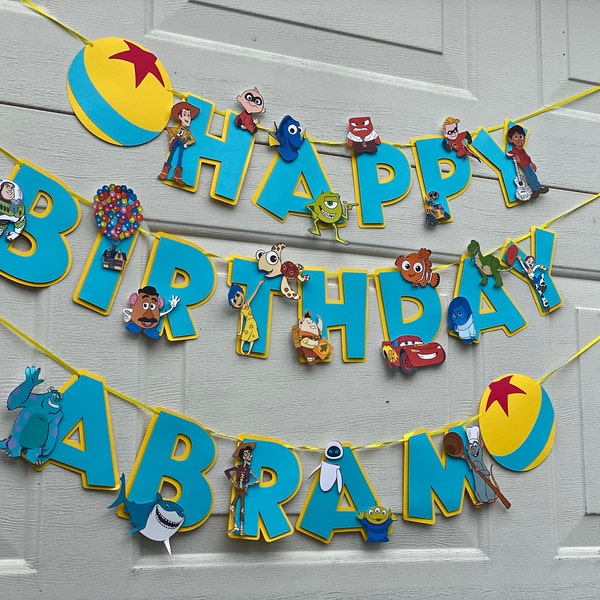 Pixar Birthday Banner/pixar Party/pixar Theme/pixar Decorations/pixar ...