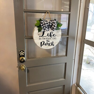 Life is Better on the Porch, Porch Sign, Back Door Sign, Wall Sign ...