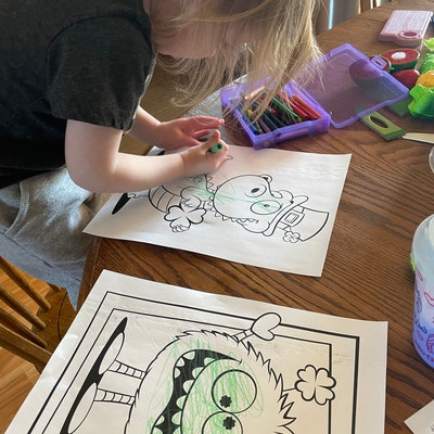 Easter Spring Coloring Page Set Instant Download Easter Springtime Kids ...