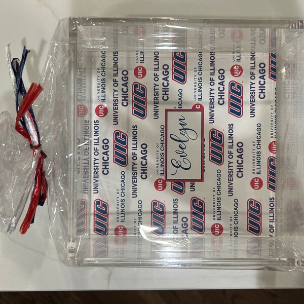 College Themed Memo Paper in a Lucite Holder - Etsy