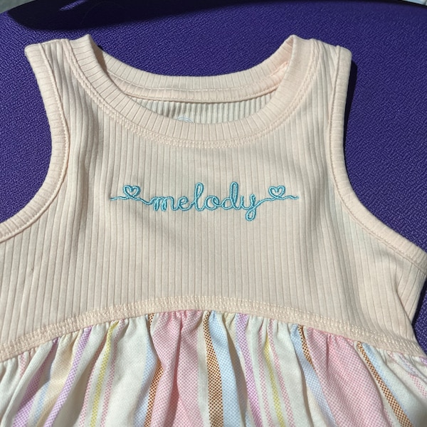 The "mallory" Cursive Satin Font With Heart Swashes Machine Embroidery ...
