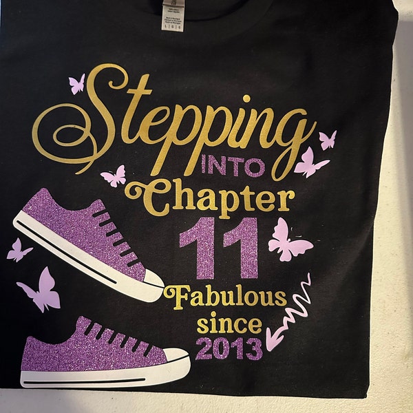 Stepping Into Chapter 11 Fabulous Since 2014 Svg, 11th Birthday Svg ...