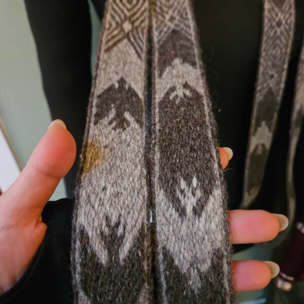 Tablet Woven Belt 3,5m - UNIQUE - 100% Wool - Keys and Combs - Tablet Weaving - Tunic Belt ...