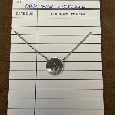 Book Lover Necklace, Book Lover Jewelry, Book Gift for Book Lovers ...
