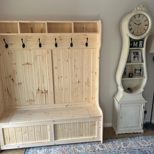 4ft Coat Rack,boot Room, Hallway Bench,monks Bench, Shoe Storage, Any ...