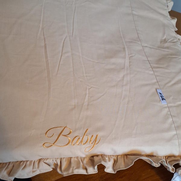 Beige Changing Mat in Fabric, Changing Pad With Accessory Baskets, Baby ...