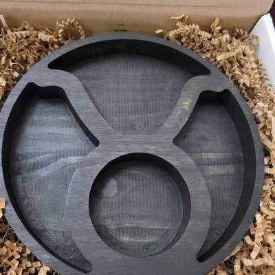 Libra Crystal Tray Wooden Crystal Tray Libra Crystal - Etsy