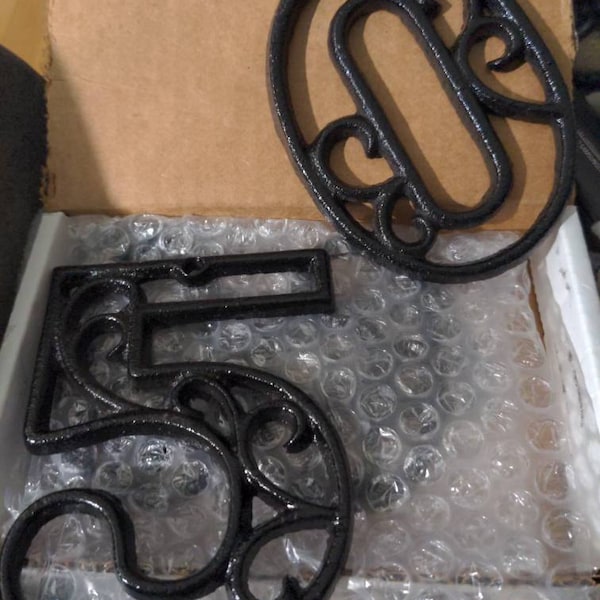 Victorian House Numbers Cast Iron Mail Box Numbers - Etsy