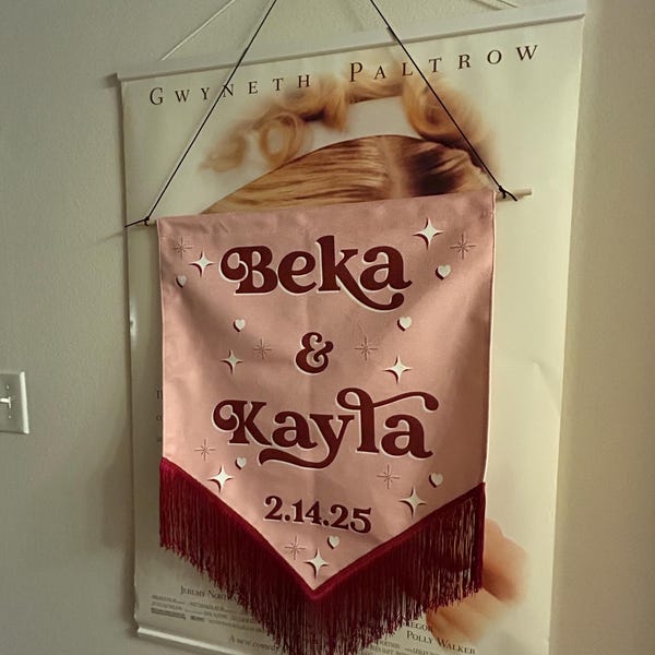 Personalized Velvet Wedding Banner Flag: Custom Event Signage - Etsy