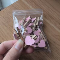 Mini Wooden Heart Pegs 30mm Craft, Wedding, Christmas, Vintage, Photo ...